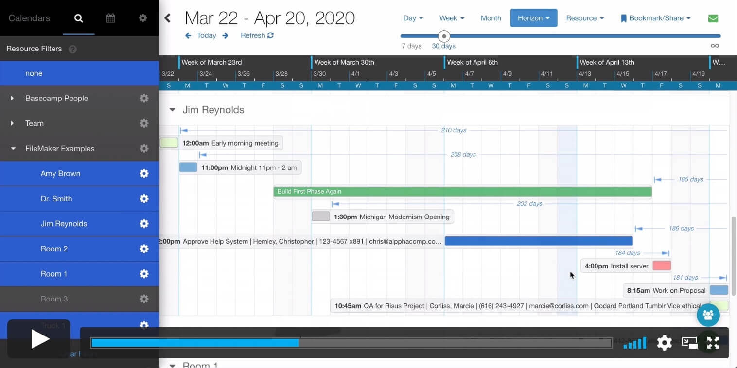 Automatic Resource Filtering - DayBack